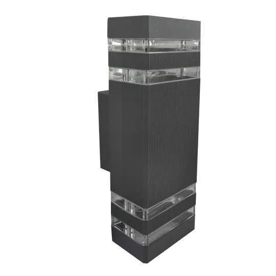 M035 II A Max 2x35W antracit siva IP44 2xGU10 dva reda lampa zidna Mitea Lighting