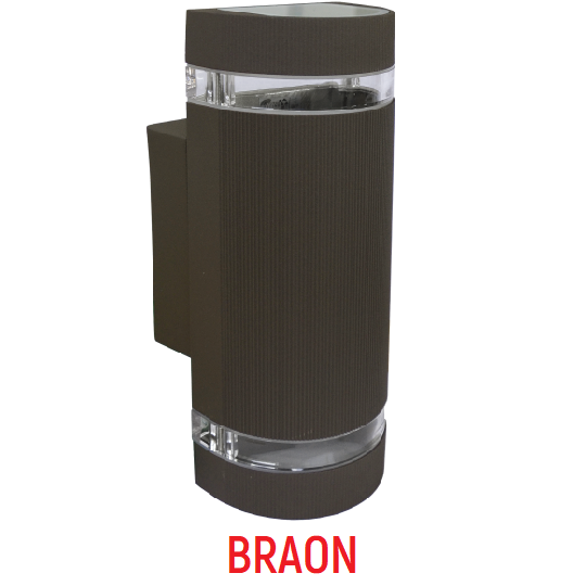 M037 B Max.2x35W braon IP44 2xGU10 zidna lampa Mitea Lighting