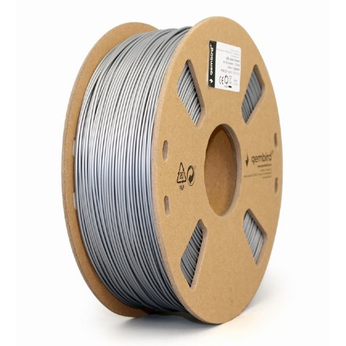 Gembird ABS Filament za 3D stampac 1.75mm, kotur 1KG Silver | 3DP-ABS1.75-01-S