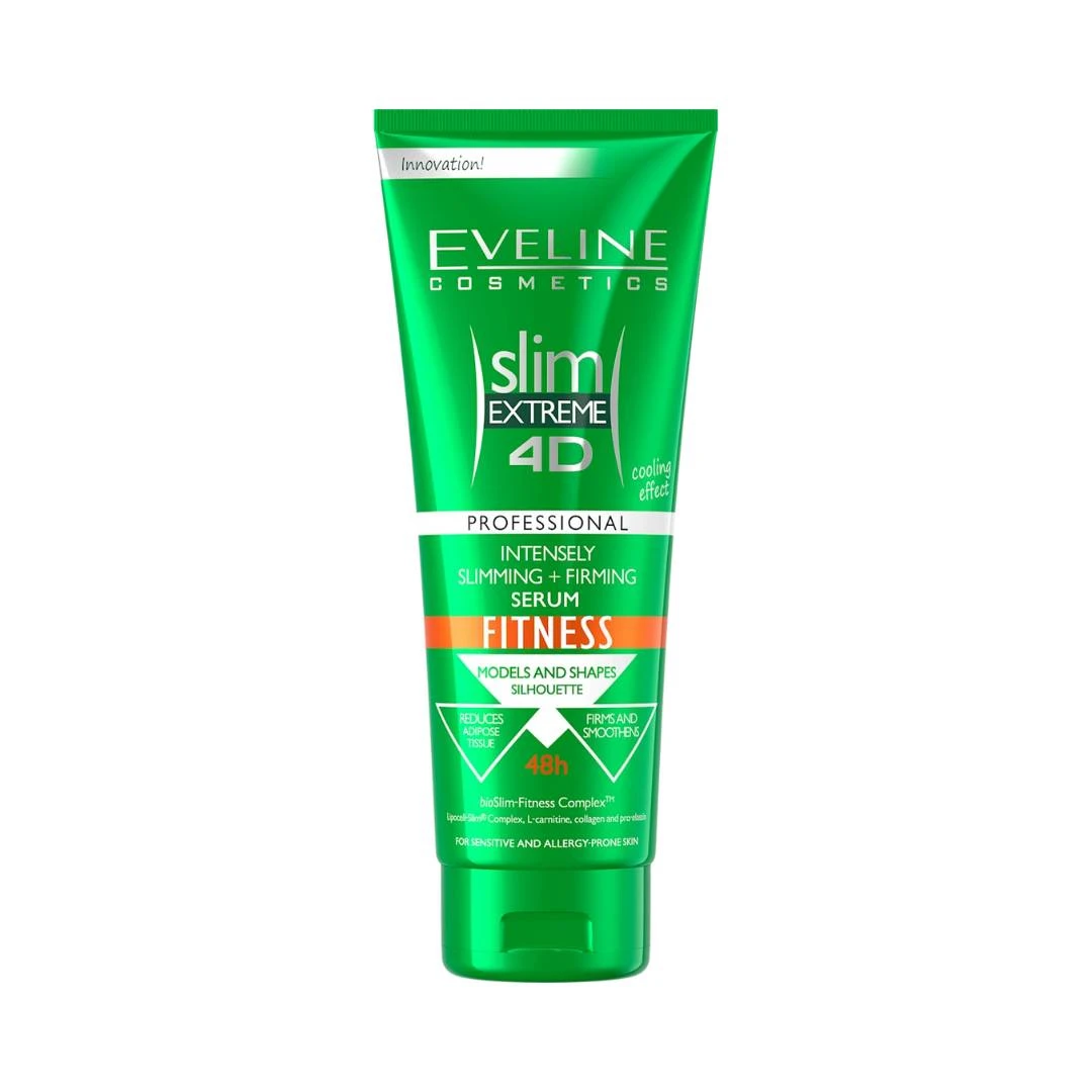 EVELINE Slim Extreme 4D Fitness Sliming+Firming Serum za Oblikovanje Tela sa Efektom Hlađenja 250 mL