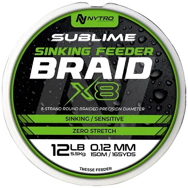 NYTRO STRUNA SUBLIME X8 FEEDER 0,10 150M / SINKING (5NSS 20600002)