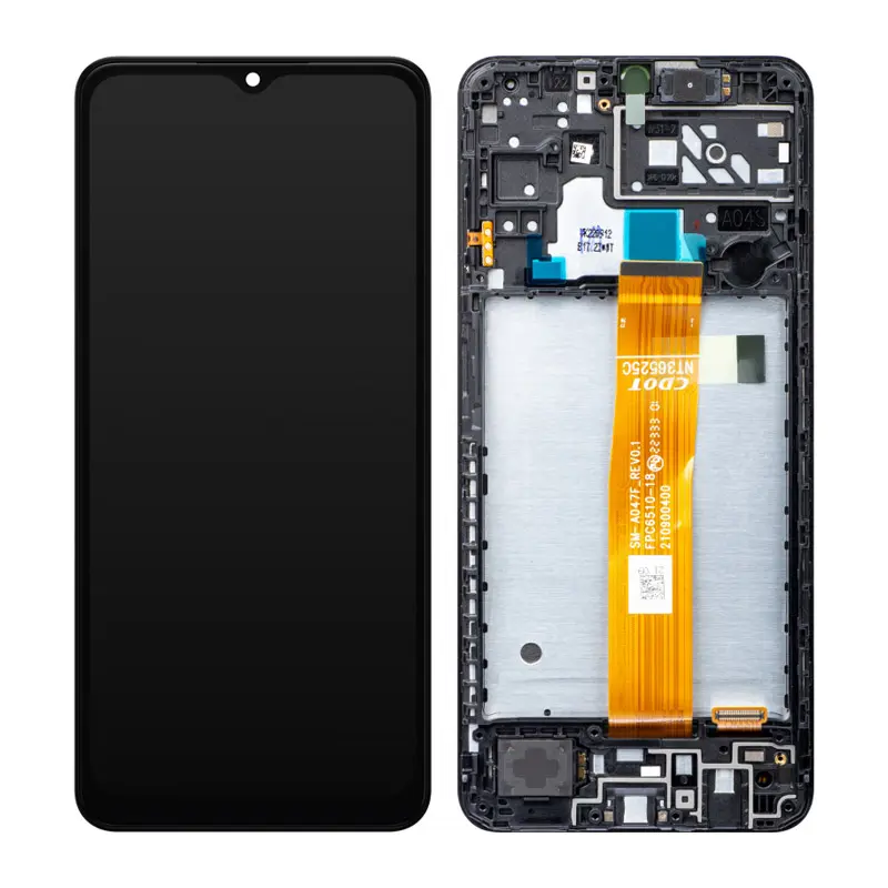 LCD za Samsung A04S/ A047F + Touch Screen crni WITH FRAME FULL ORG (CHINA)(YELLOW FLEX REV 0.1)