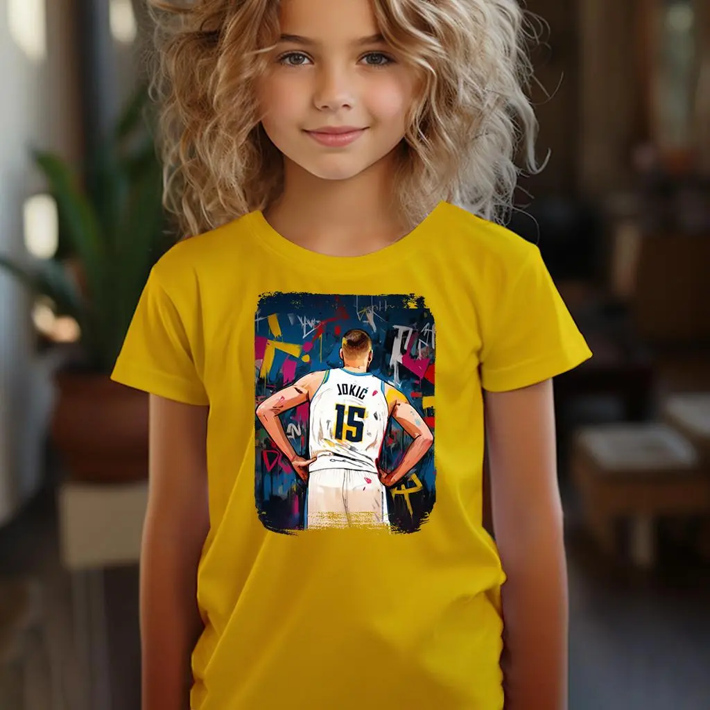 Camiseta Majica sa štampanim printom Cam 512, Dečija, Zlatne boje