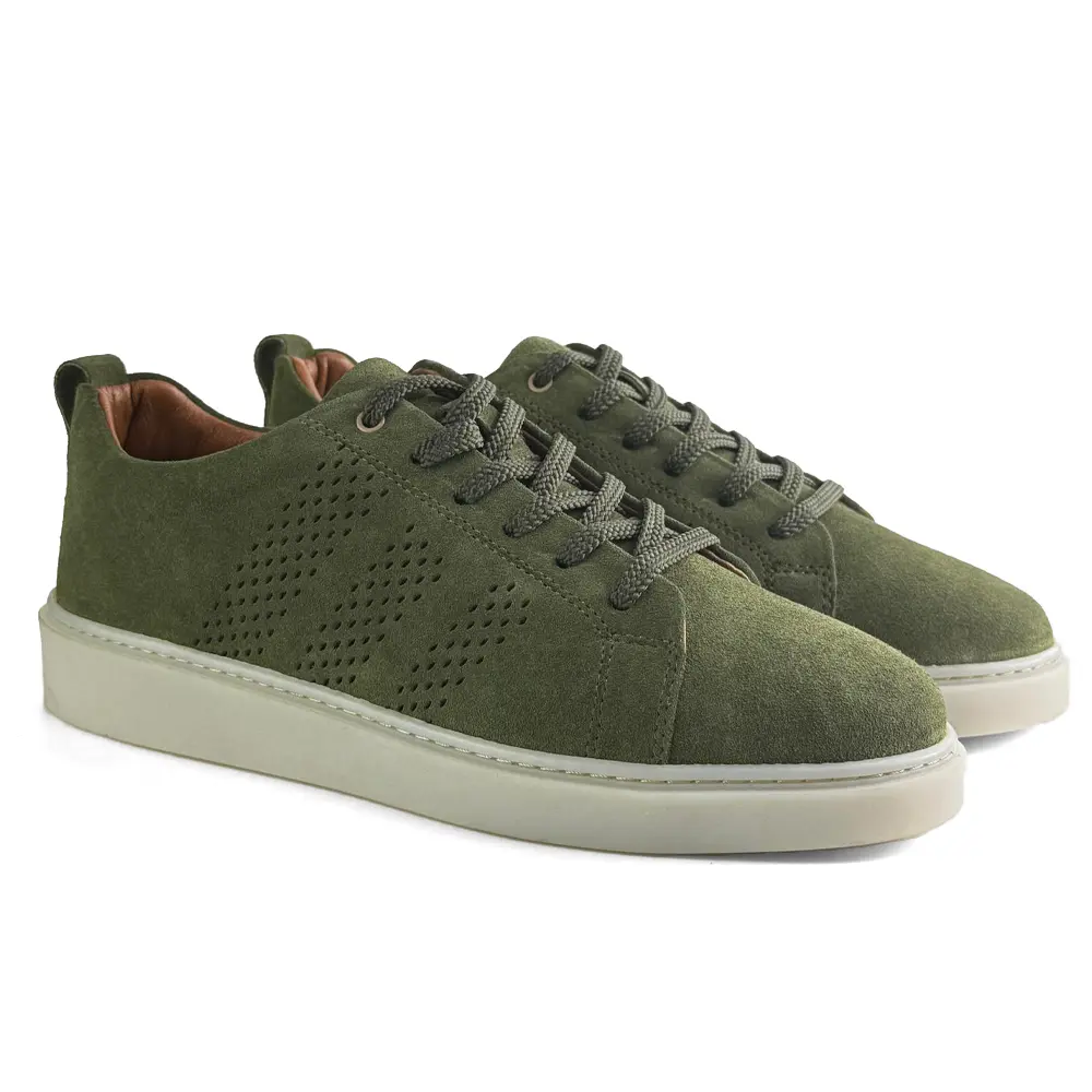 Mona Footwear Muške kožne cipele, Maslinaste