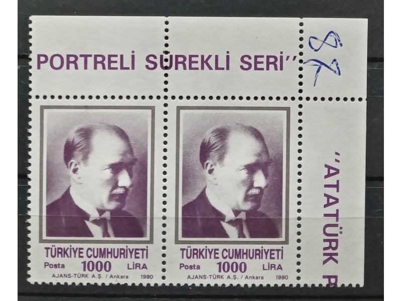 TURSKA 1990 - PREDSEDNIK ATATURK **