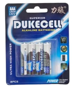Dukecell Baterije, AAA, 1.5V, 4/1
