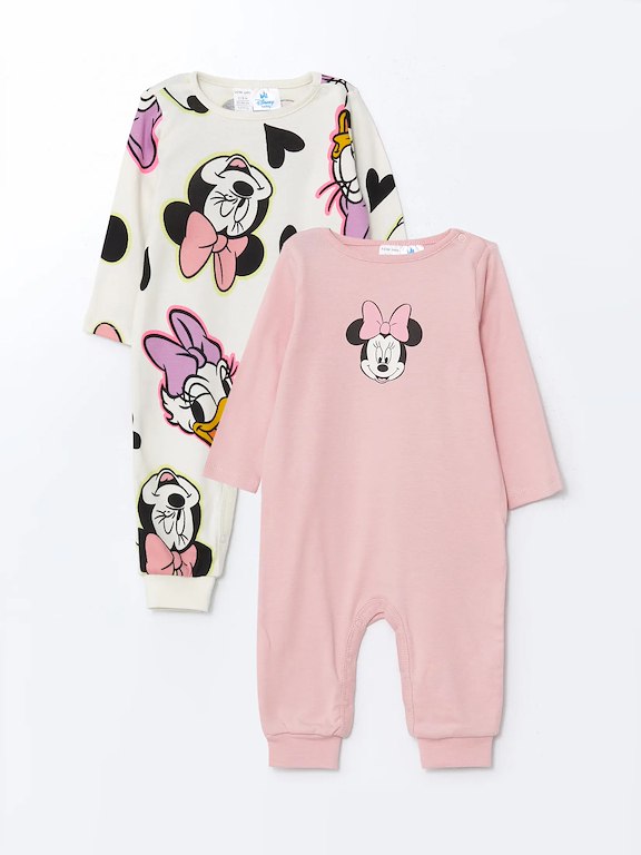 LC Waikiki Set bodija za bebe S51355Z1-LRA, 2 Komada, Roze-Beli