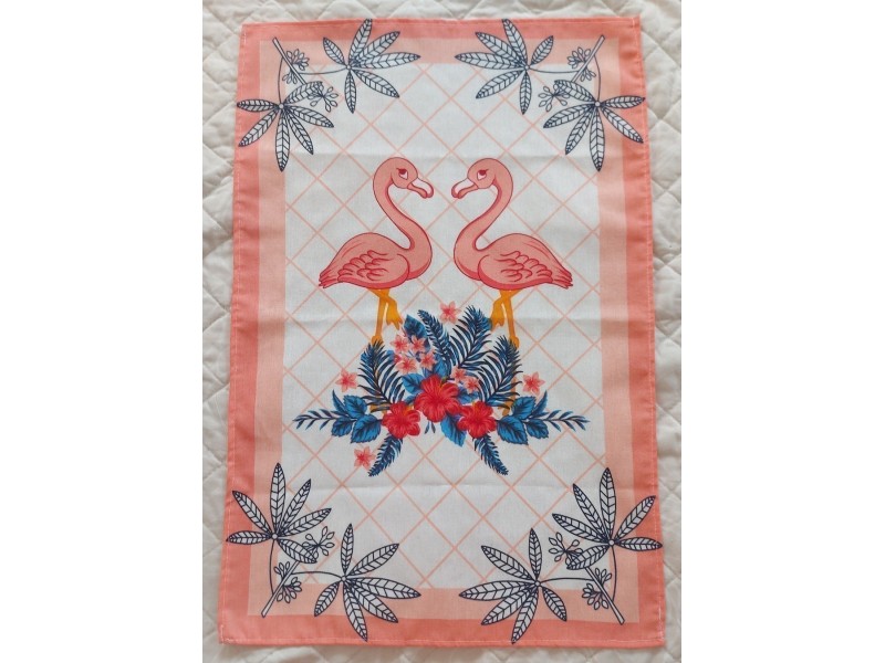 Lepa kuhinjska krpa Flamingosi