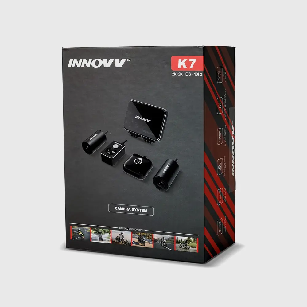 Innovv Motociklistička kamera K7, Dve kamere, Crna