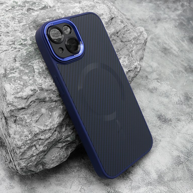Zastitna maska (futrola) CARBON MagSafe - iPhone 14 (6.1) plava (small camera) (MS)