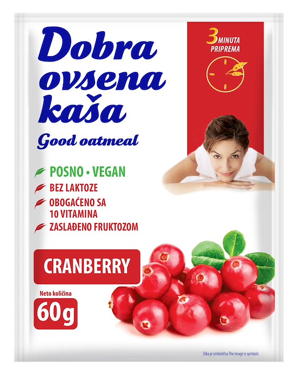 Dobra ovsena kaša Brusnica, 60g