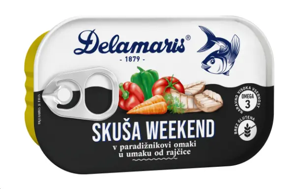 Delamaris Skuša sa povrćem, 125g