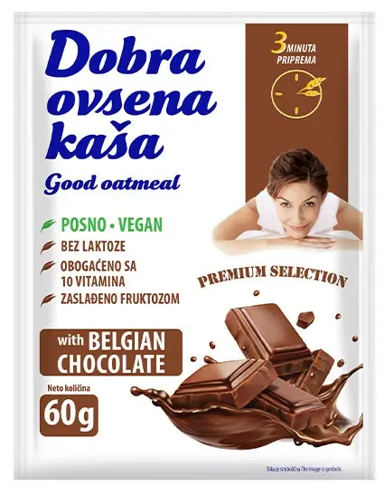 Dobra ovsena kaša Belgijska čokolada, 60g