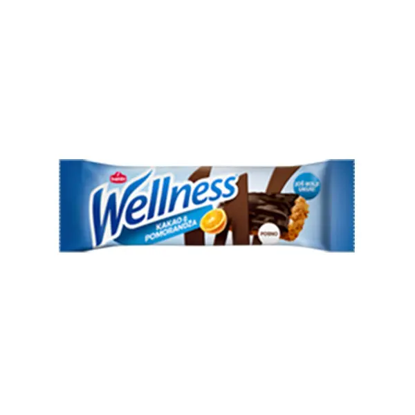 BAMBI Wellness žitarice sa narandžom prelivene crnom čokoladom, 30g