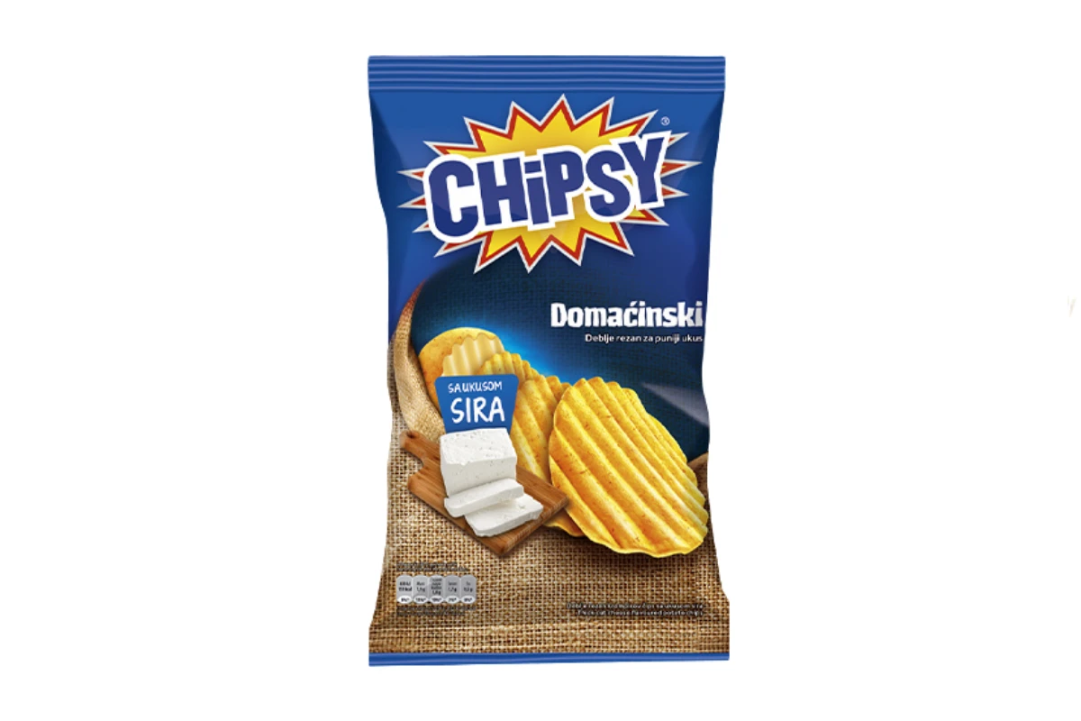 CHIPSY Domačinski čips sa ukosom sira, 160g