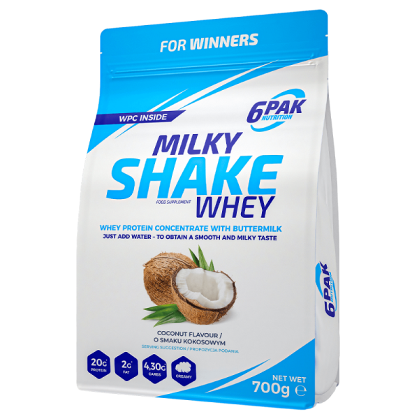 6PAK Milky Shake Whey 700g kokos