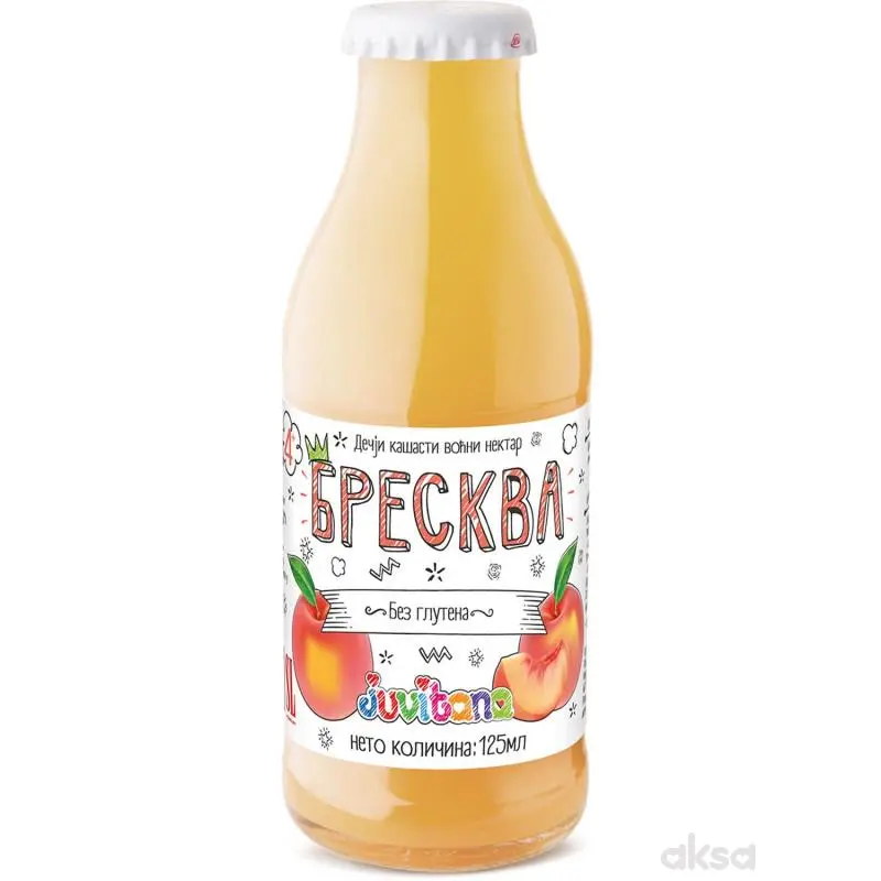 Juvitana Kašasti sok za decu od breskve 4M+, 125ml