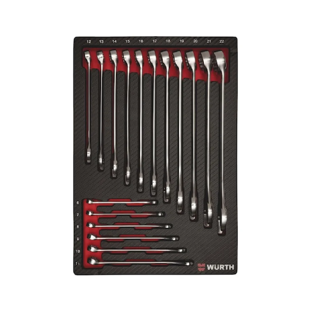 Set ZEBRA okasto-viljuškastih ključeva OK6-22 neopren 17 kom