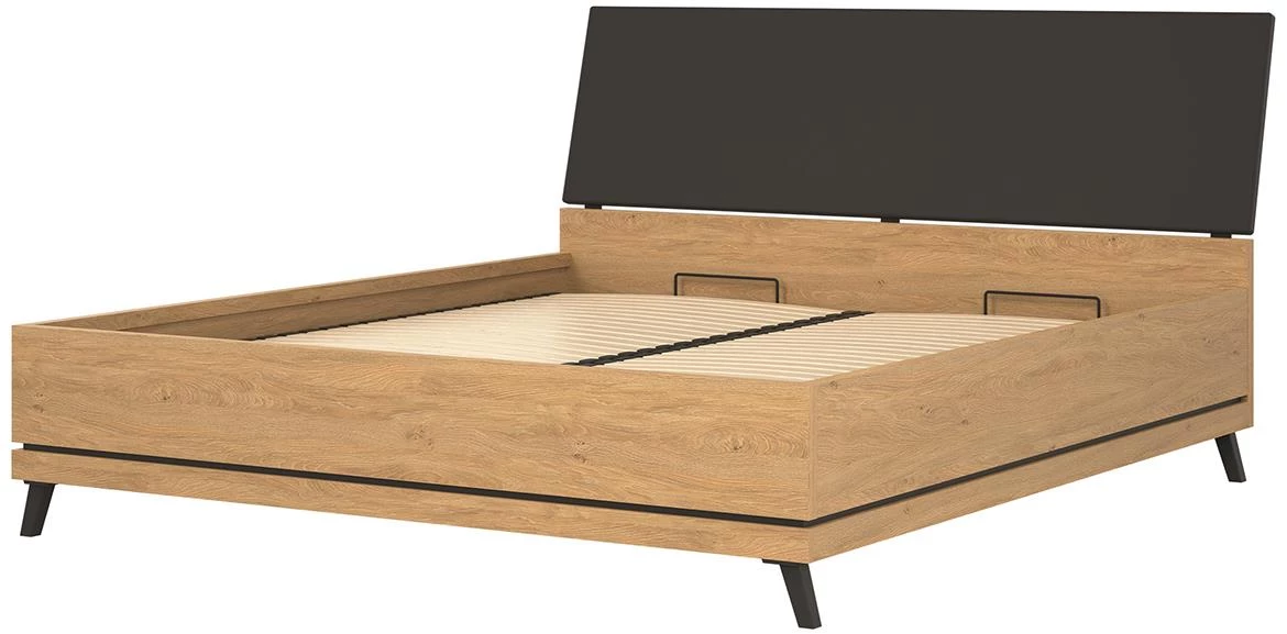 Ate 15/180 krevet 188x220x106 cm hrast/crni