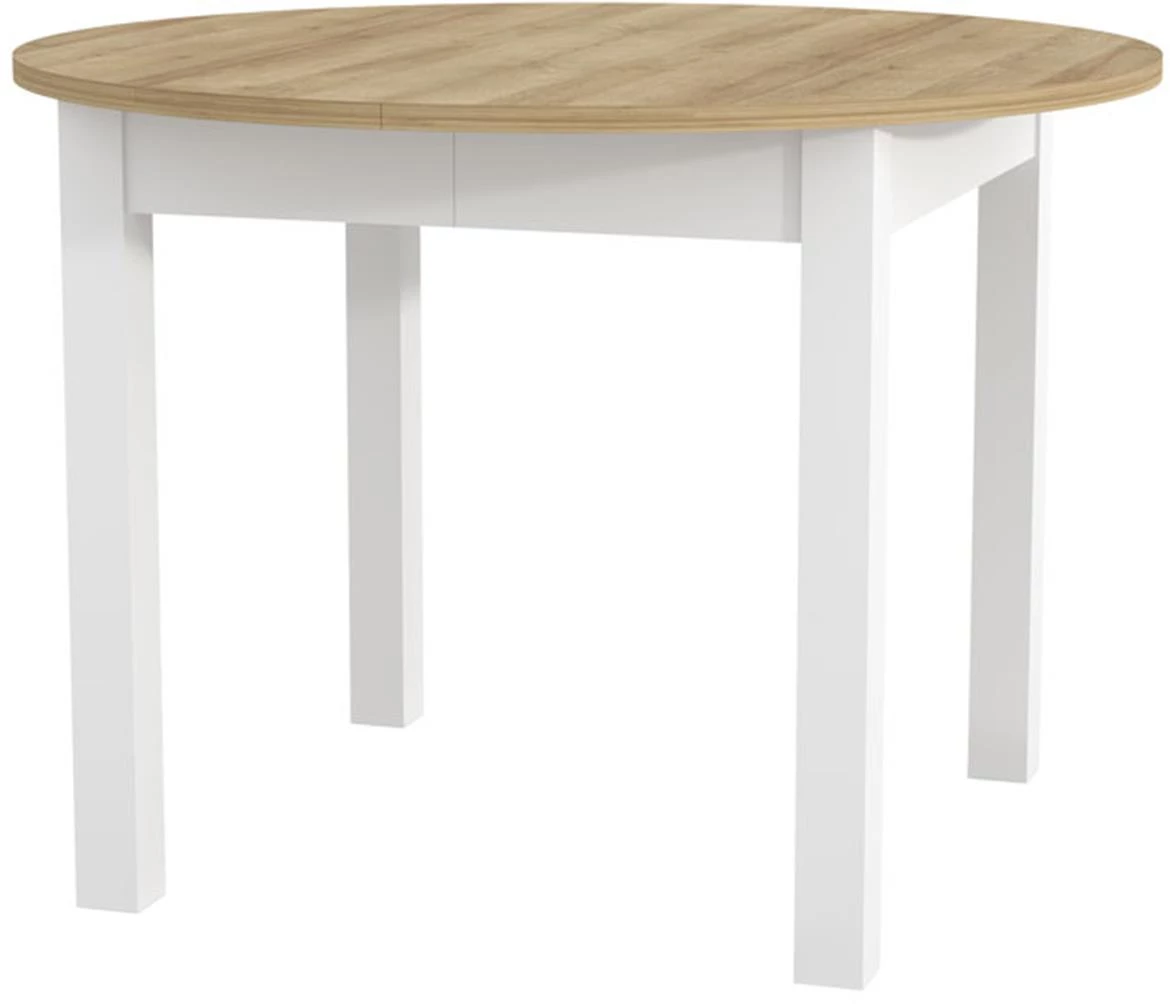 Indus produživi sto 105x105x75 cm beli/hrast