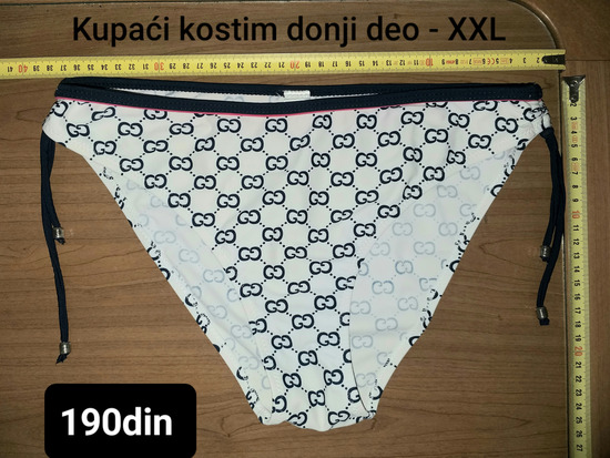 Ženski kupaći donji deo beli XXL/44 - kao Gucci