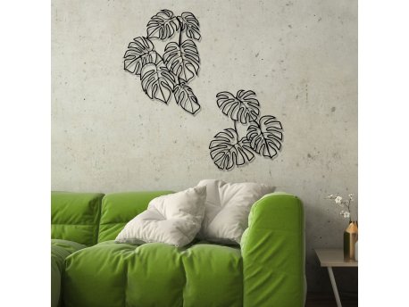 WALLXPERT Dekorativni metalni zidni pribor Spirit Leaf