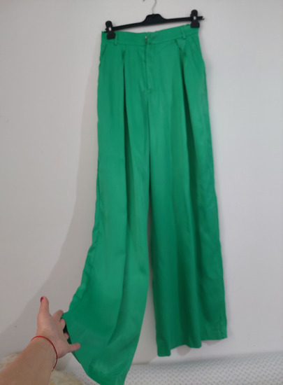 Svila saten palazoo pantalone ZARA,AKCIJA