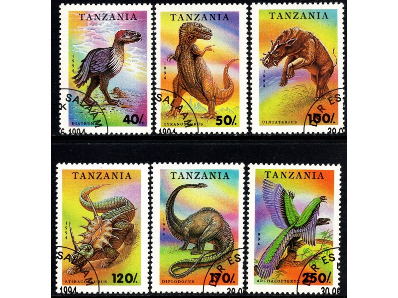 Tanzania 1994. Fauna, Dinosaurusi