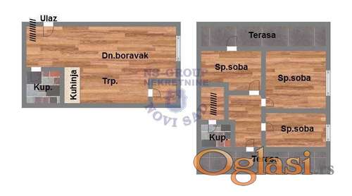 Četvorosoban stan u Veterniku 102m2