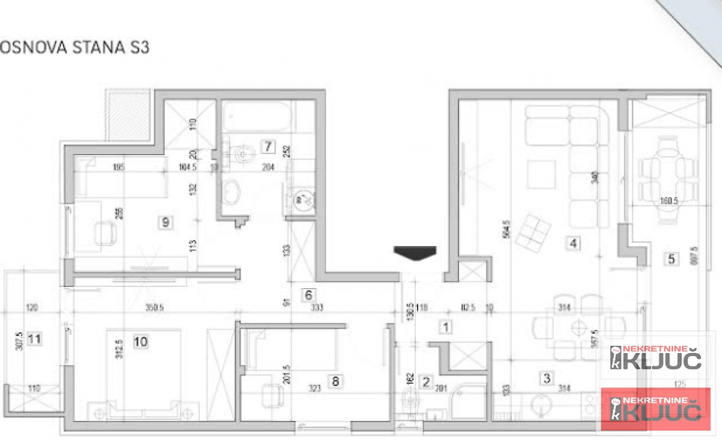 ADICE, 80m2, Troiposoban sa pdv, Izgradnja