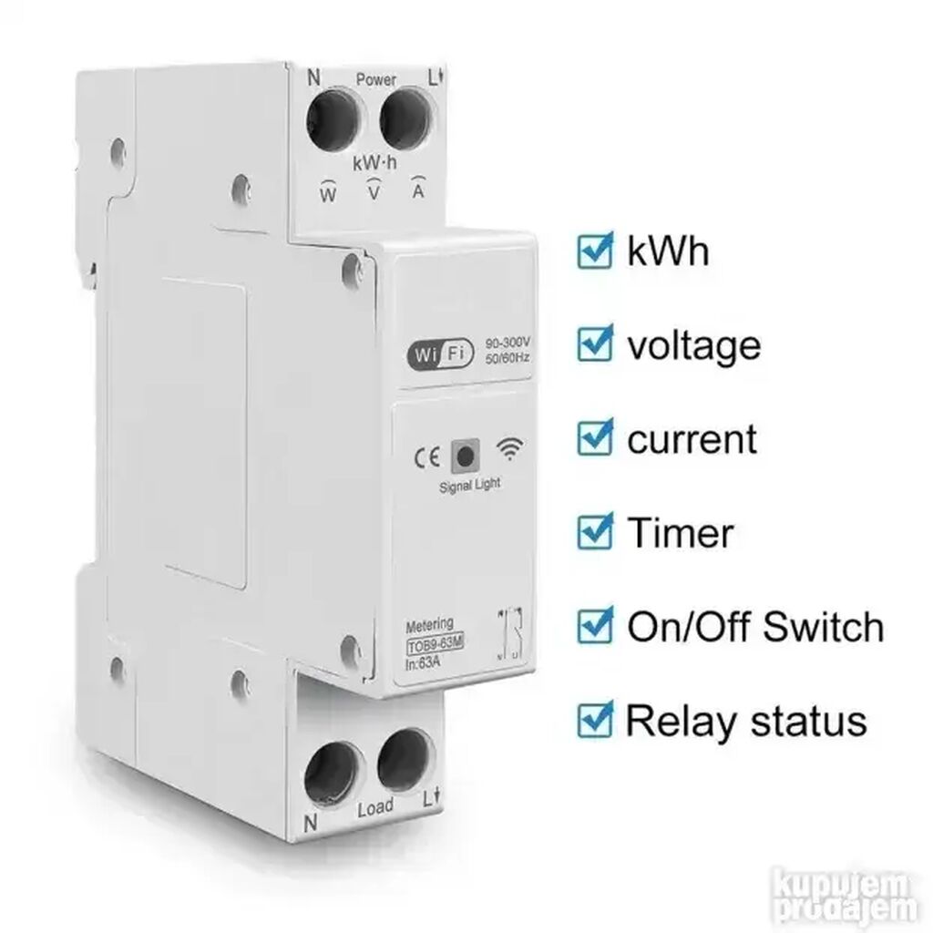 TOMZN WIFI Pametni Osigurač (Pow) Merač Energije (KWh) Pametan