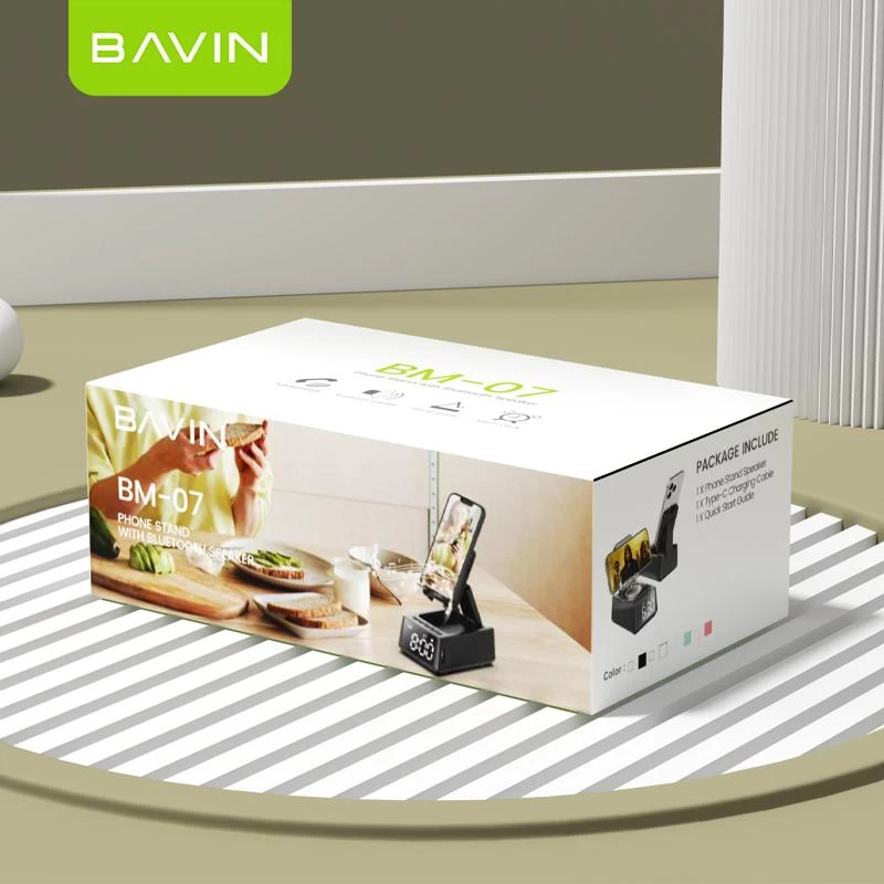 Bavin bluetooth zvučnik/stalak crna - BM-07