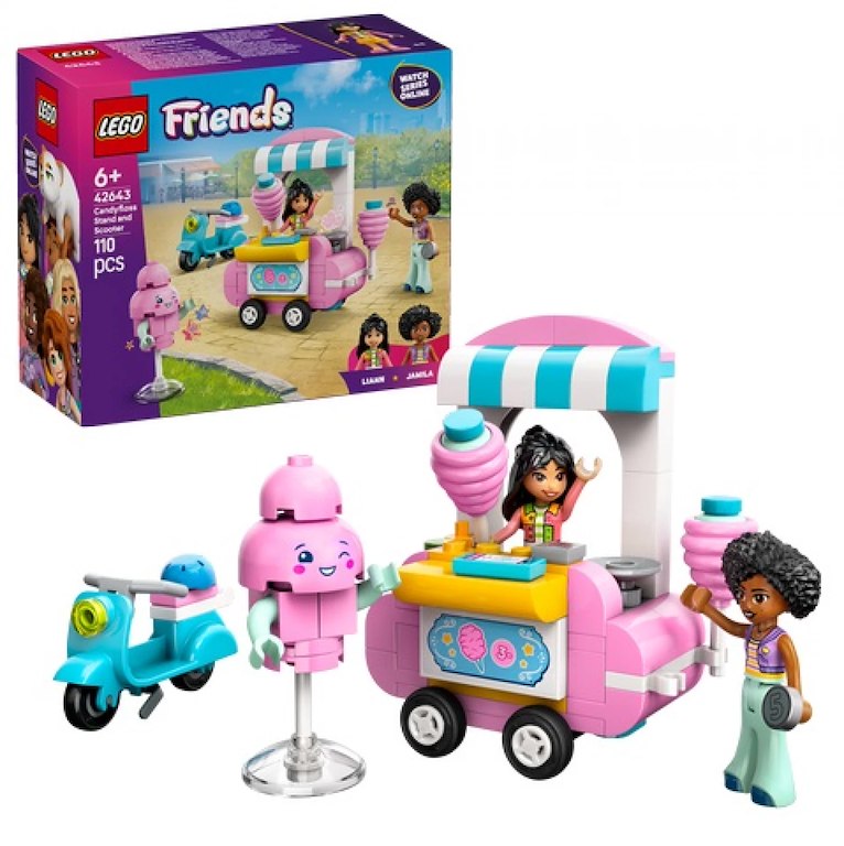 LEGO FRIENDS COTTON CANDY STAND AND SCOOTER