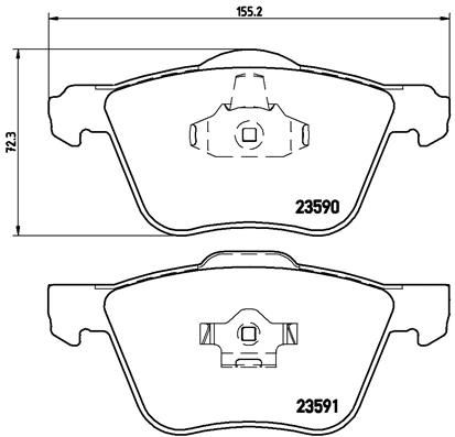 Komplet pločica, disk-kočnica BREMBO P 86 022