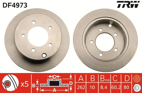Kočioni disk TRW DF4973