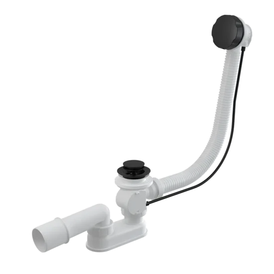 Alca Plast A55 Black – sifon za kadu sa crnim poklopcem