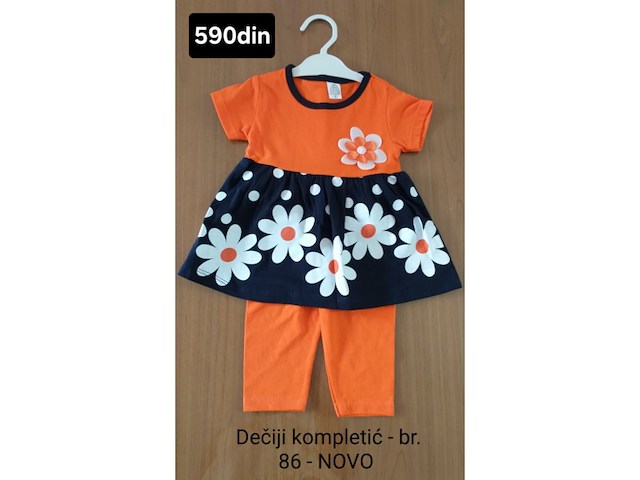 Narandžasti komplet za bebe devojčice br. 86 - NOVO