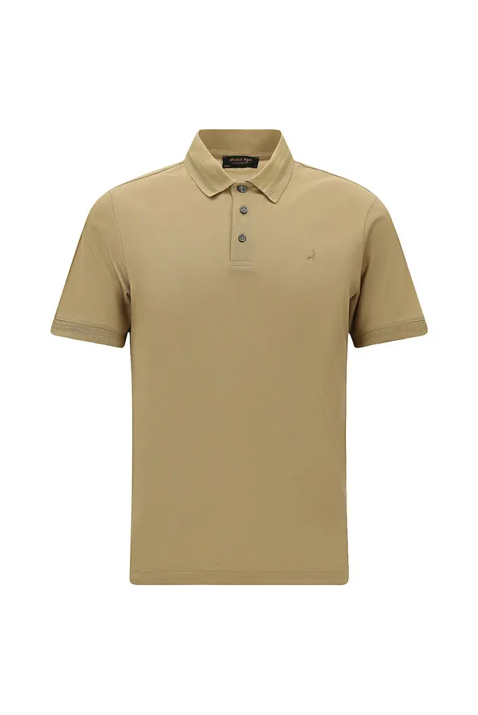 Abdullah Kigili Muška polo majica, Slim fit, Braon