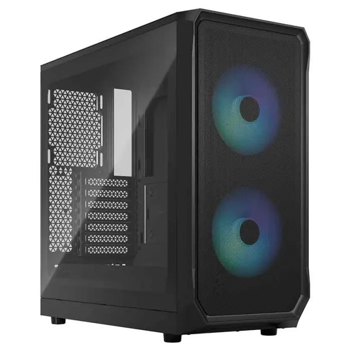 Fractal Design Kućište Focus 2 Black Solid, Mid-Tower, 2 USB porta, Crno