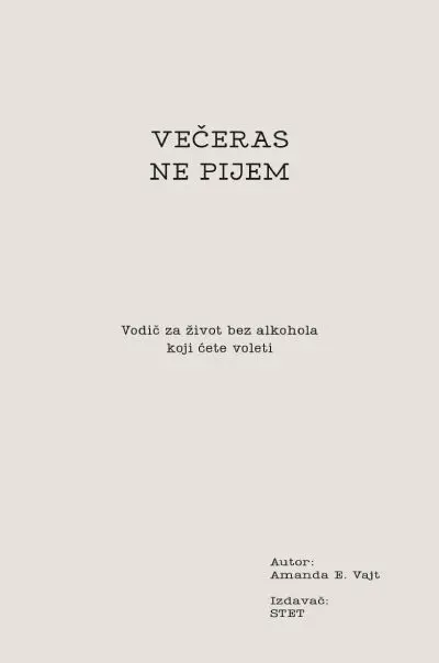 Večeras ne pijem