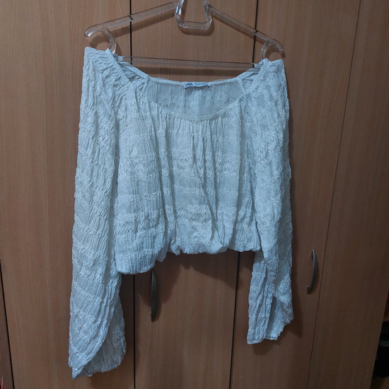 ZARA cipkasta top majica L