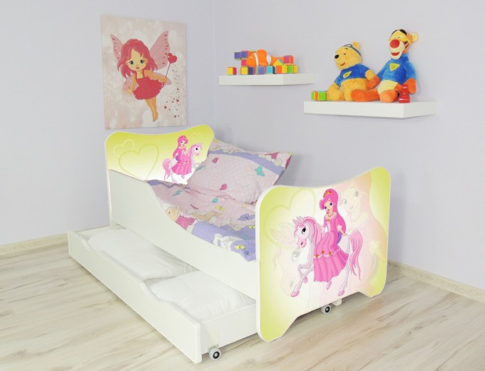 Serija HK Sa Fiokom-Pony Dečiji Krevet Sa Dušekom I Letvicama