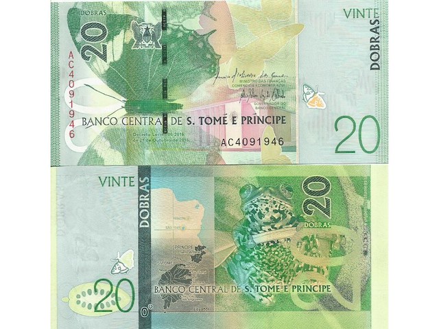 SAO TOME E PRINCIPE 20 dobras 2016/18. UNC