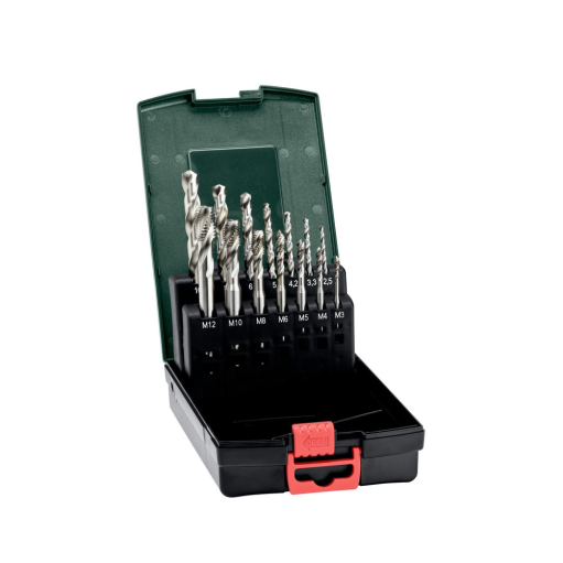 Metabo MET 627114000 set mašinskih ureznika i burgija, M3-M12, 14 delova
