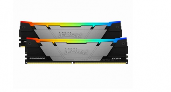 Kingston DDR4 64GB (2x32GB) 3200MHz FURY RENEGADE RGB, Non-ECC UDIMM, CL16 1.35V, 288-Pin 2Rx8, Memory Kit, w/RGB Heatsink, XMP ( KF432C16RB2AK2/6