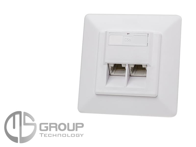 MAXPRO LINE Uticnica modularna, za 2 RJ45 modula, 86x86mm