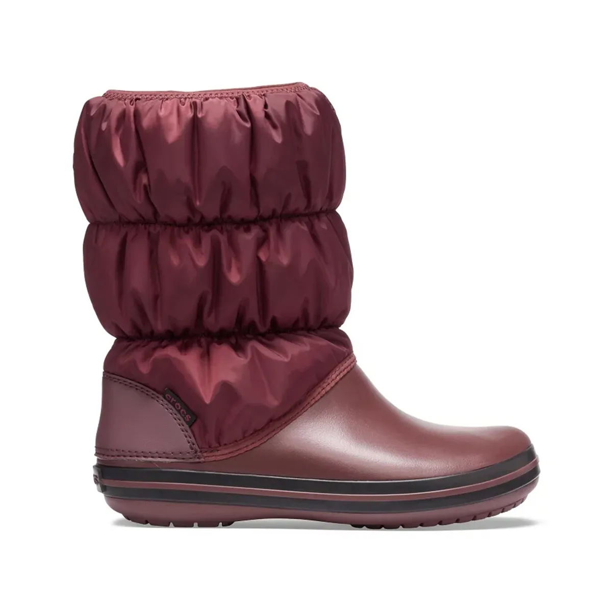 Crocs Women’s Winter Puff Boot – Burgundy / Black