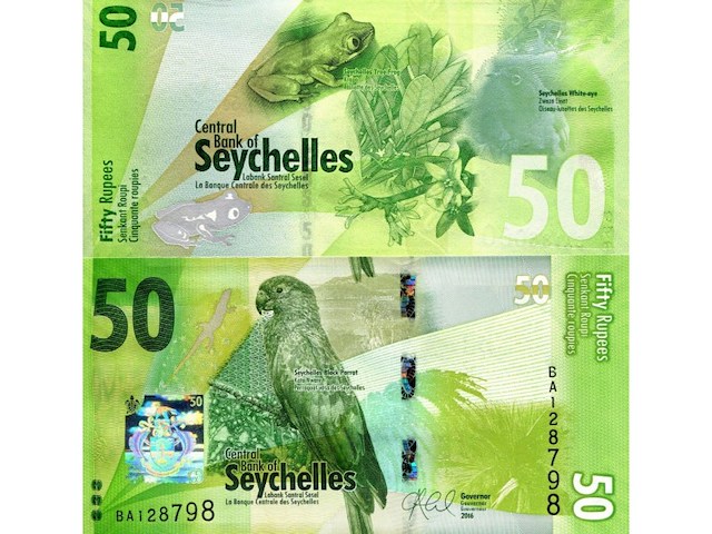 SEYCHELLES Šejšeli 50 Rupees 2016 UNC, P-49