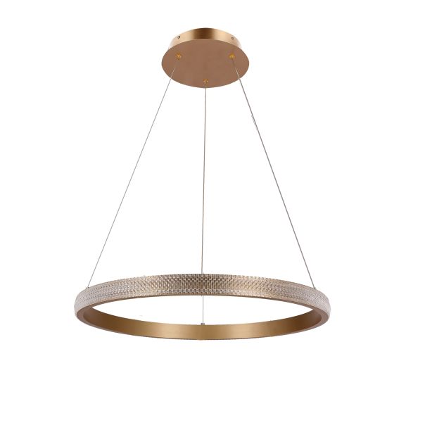 Hashim Visilica 60cm Zlatna 34W LED Prozirni Kristali