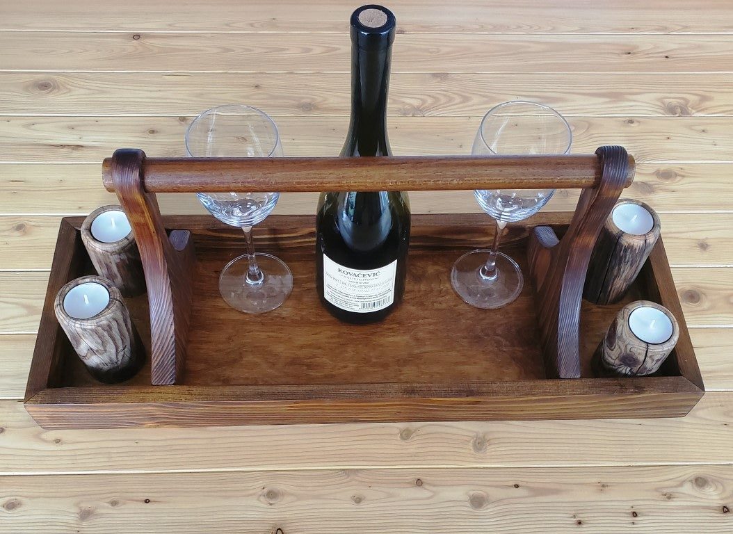 Svećnjak nosiljka od drveta